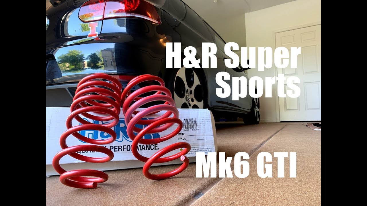 Mk6 GTI H&R Super Sport Springs - YouTube