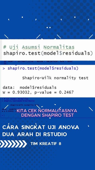Cara singkat uji Anova dua arah di RSTudio @statistikinferensial9972 #bps #statisticalanalysis ...