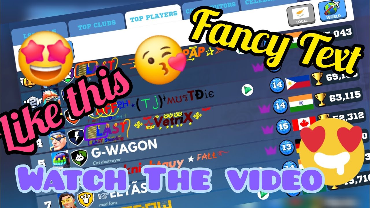 How to make Fancy Name in Frag Pro Shooter | Frag Pro Shooter | Tips ...