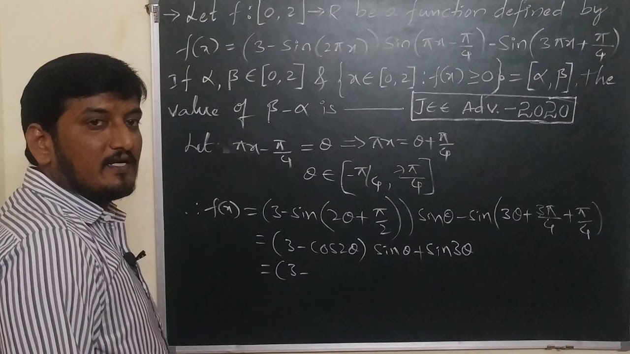 IIT - JEE ADVANCE 2020 PART -1 Trigonometric Functions - YouTube