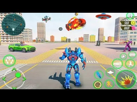 Flying Wild Tiger Robot Game | Flying Robot Game | Fire Hero Transform ...