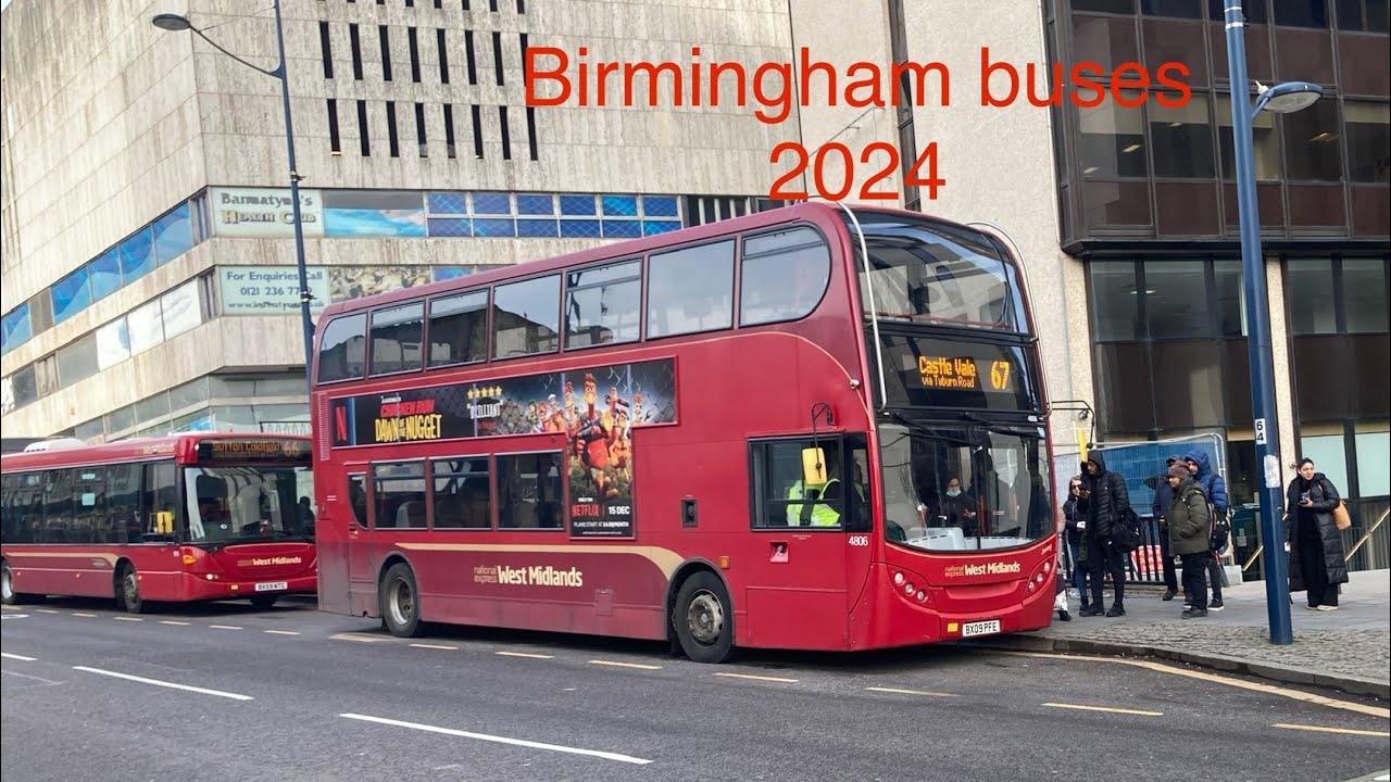 Buses at Old Square, Priory Queensway, Birmingham (Jan 2024) - YouTube