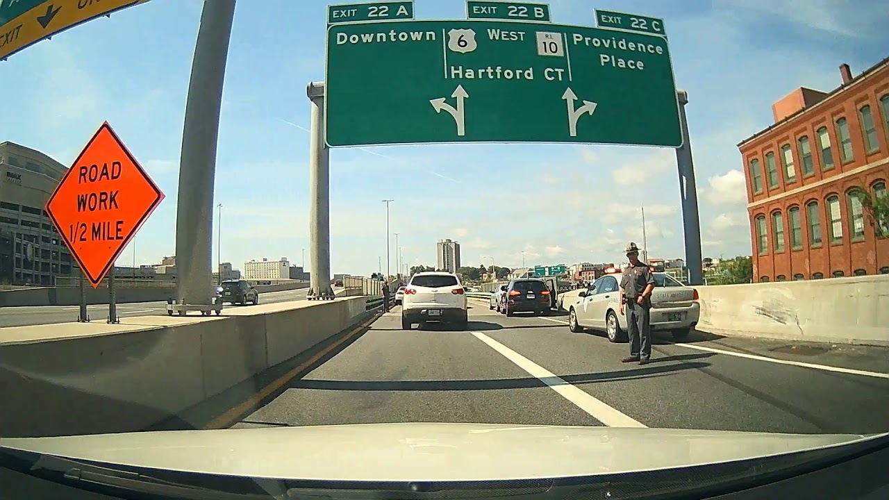 3 Car Accident on I-95 South Exit 22 in Providence, Rhode Island - YouTube