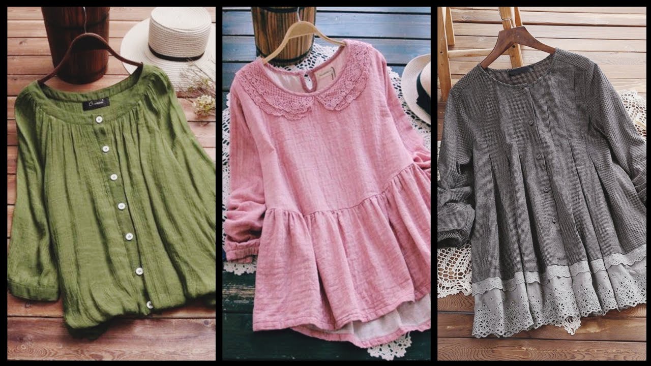 Most Beautiful Simple And Stylish Cotton Blouse /Shirts /Tops Design ...