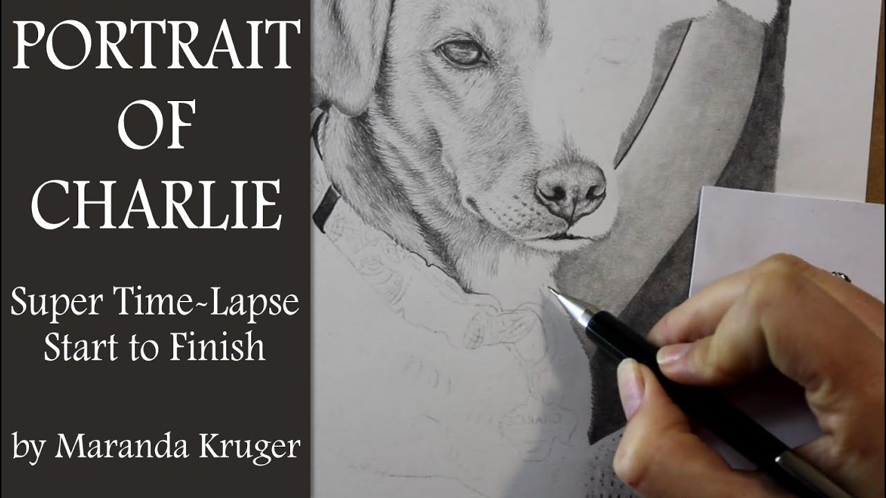 DRAWING A PORTRAIT OF CHARLIE Super Time Lapse - YouTube