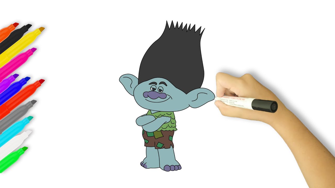 How to Draw Branch | Trolls Band Together - YouTube