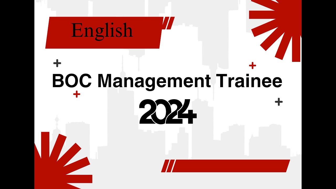 BOC Management Trainee - English - YouTube