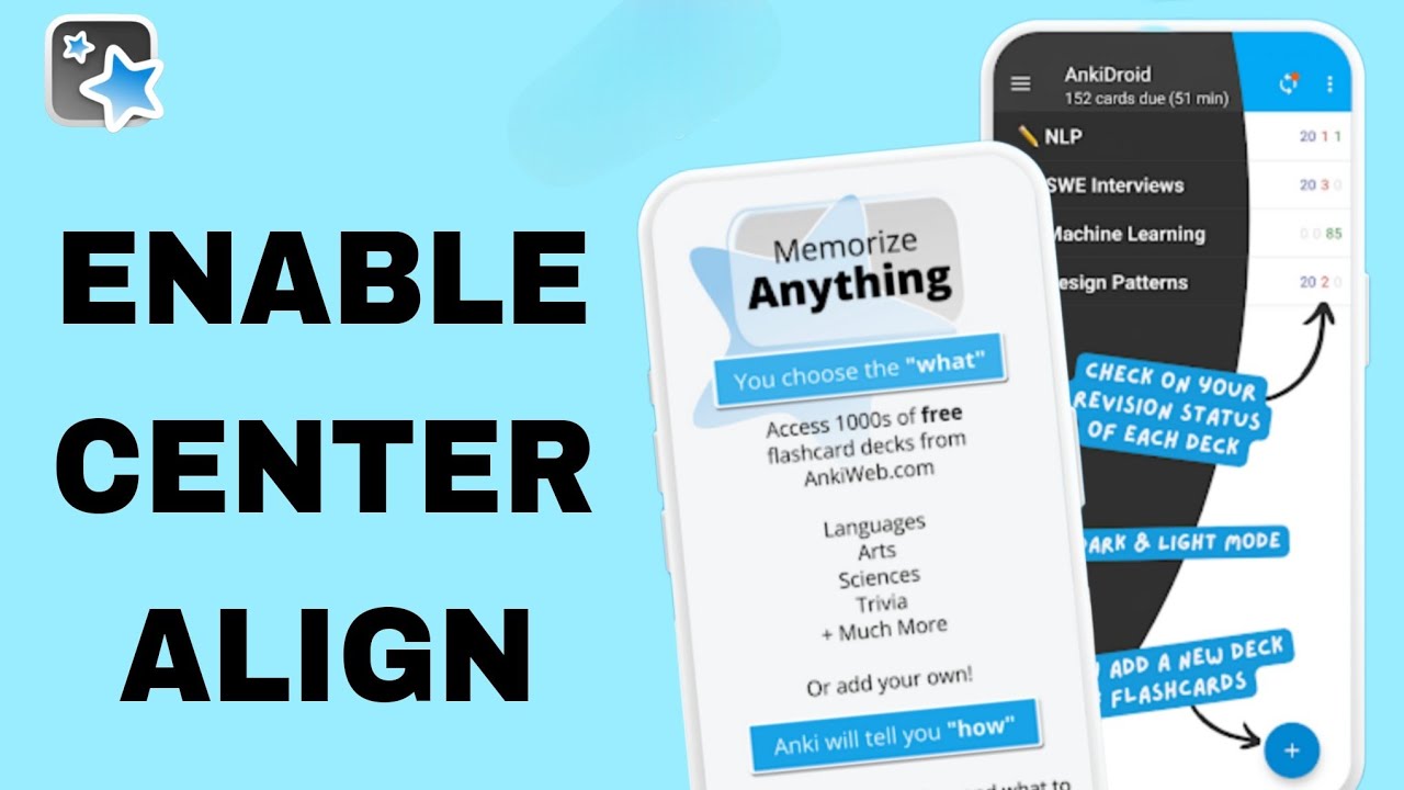 How To Enable Center Align On AnkiDroid App - YouTube
