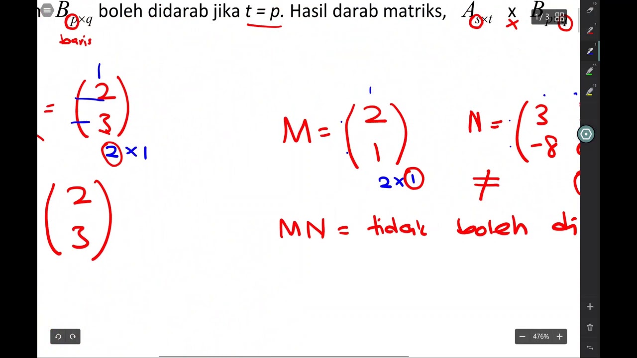 MATRIKS: Darab dua matriks - YouTube