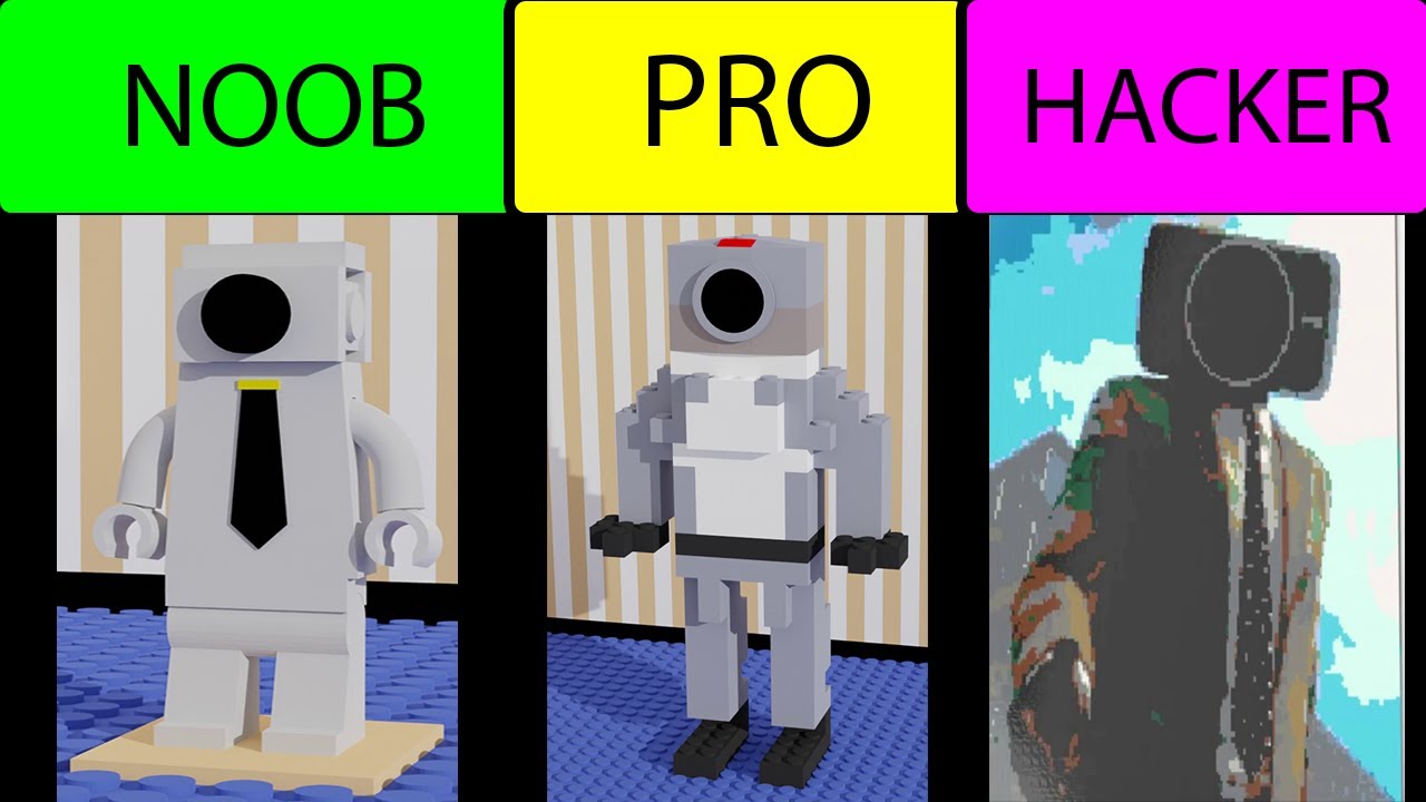 LEGO Speaker Man - Noob, Pro, HACKER! | (Skibidi Toilet) - YouTube