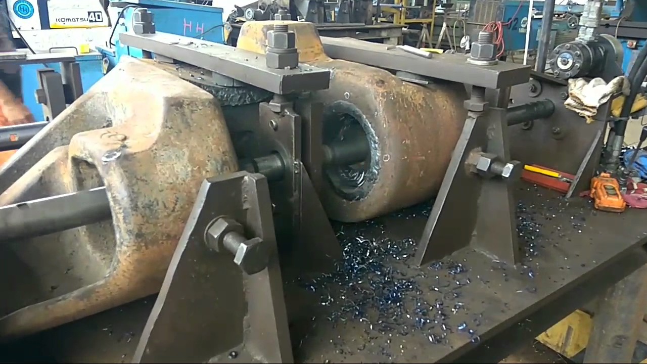 Cara kerja mesin line boring - YouTube