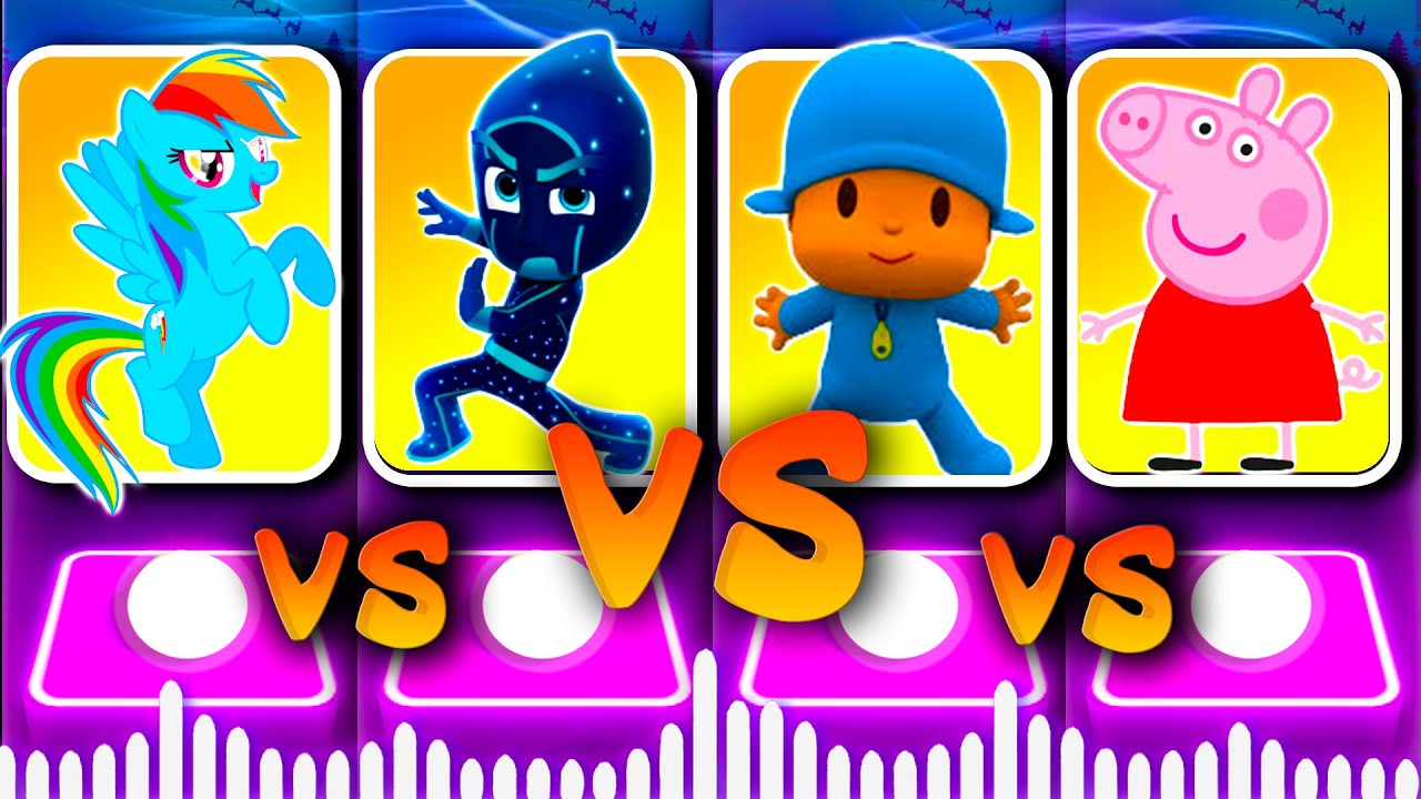 My Little Pony Rainbow Dash - PJ Masks Night Ninja - Pocoyo - Peppa Pig ...
