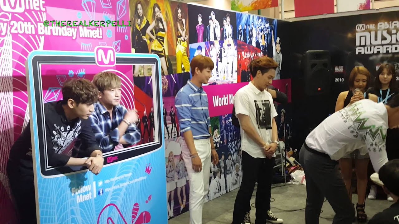 SHINHWA at the KCON MNET BOOTH - YouTube