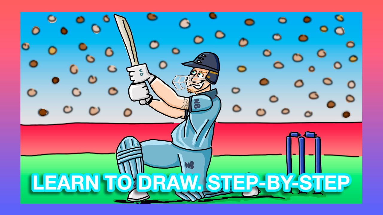 #AdArt - Learn how to draw England cricketer Ben Stokes step-by-step ...