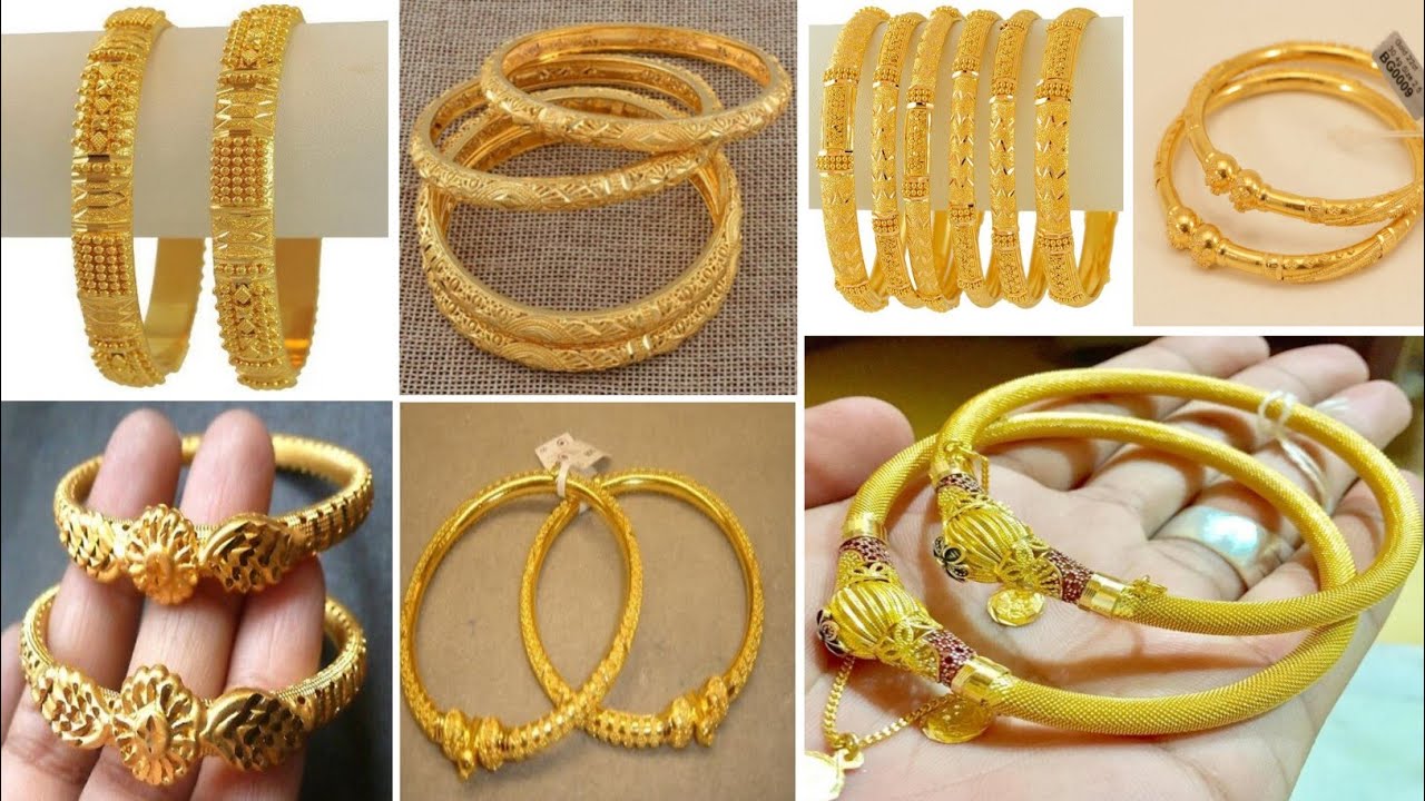 Latest Pure Gold Bangles Designs 2021 |Bangladeshi Mom Spain - YouTube