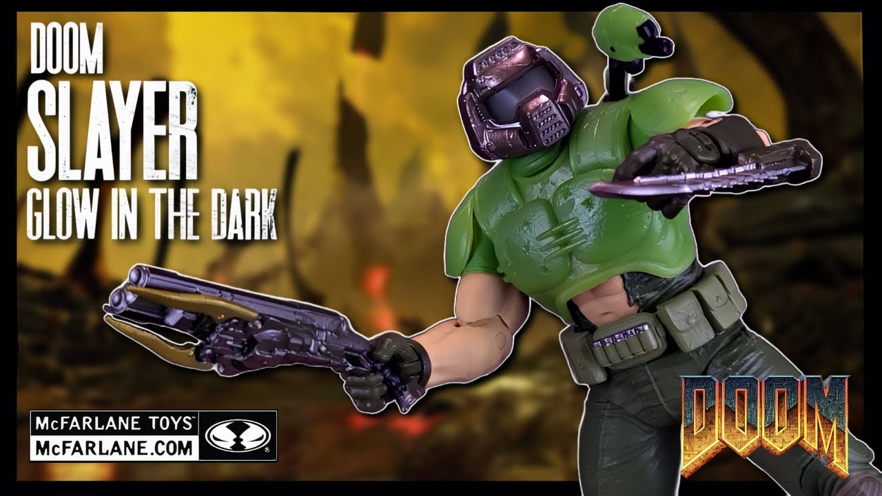 McFarlane Toys Doom Classic Doom Slayer Glow In The Dark Exclusive ...