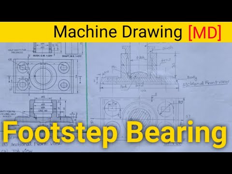 Footstep Bearing | Assembly Drawing Of Footstep Bearing | Machine ...