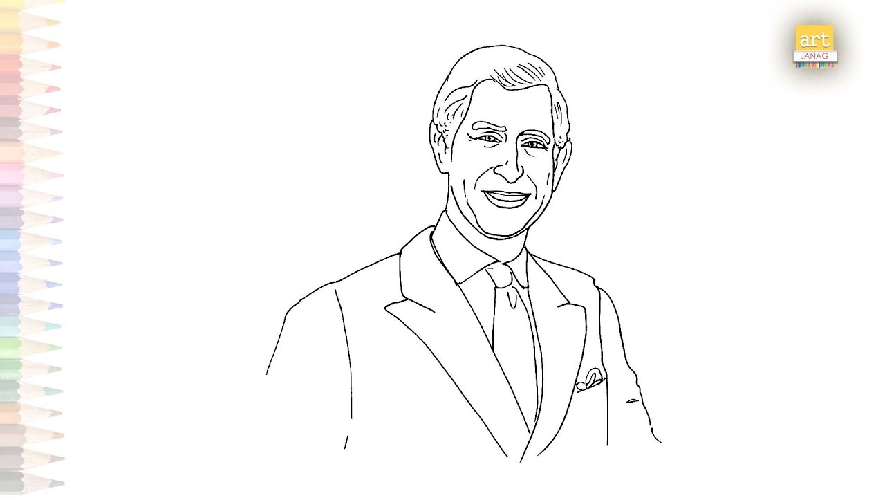 Prince Charles of Wales drawing | Easy drawing tutorials | How to draw ...