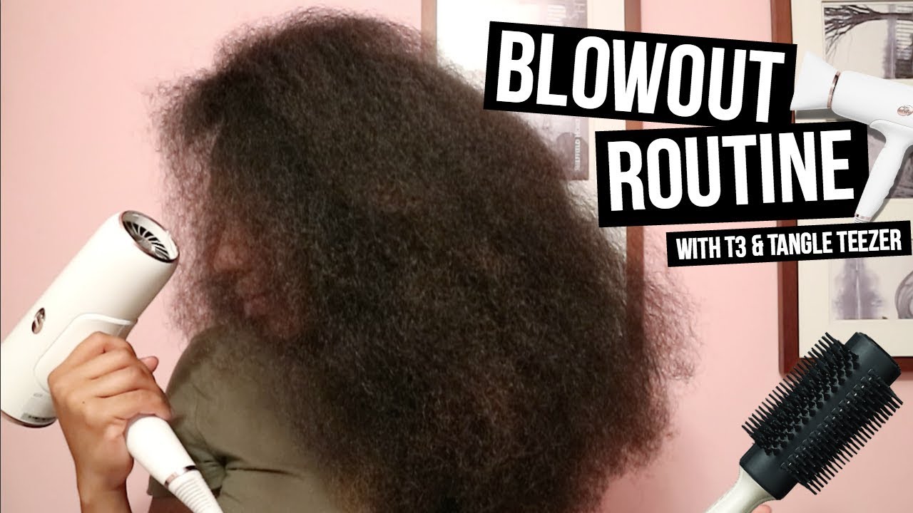 Blow Out Routine using T3 Cura & Tangle Teezer - YouTube