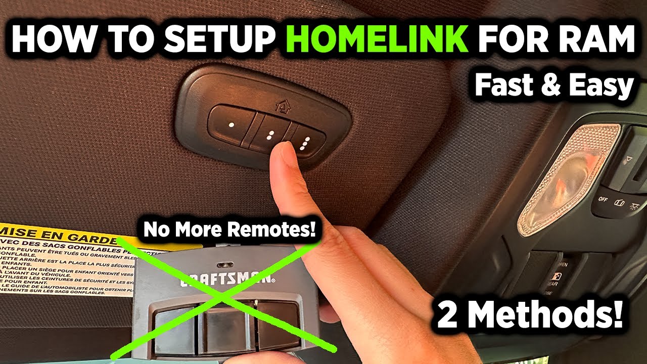 HOW TO SETUP HOMELINK FOR RAM -EASY 2 METHODS! - YouTube