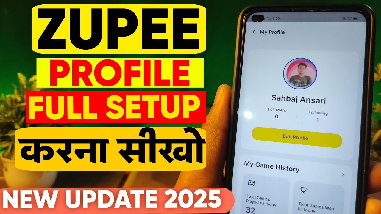 Zupee application Mein profile setup kaise karen | how to profile setup ...