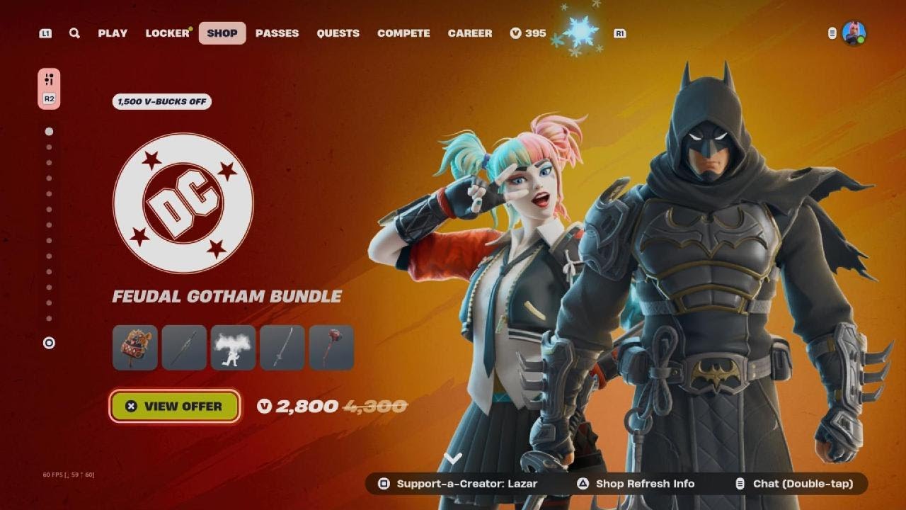 Fortnite DC Collab Item shop review - YouTube