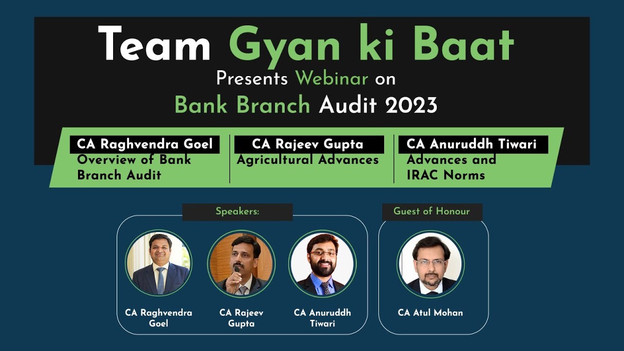 Webinar on "Bank Branch Audit" - YouTube