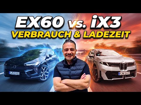 BMW iX3 vs. Volvo EX60 P10 Autobahn-Test | Verbrauch & Ladezeit im Check