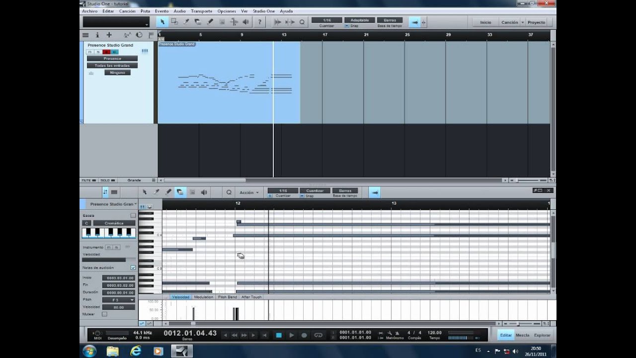 Tutorial Studio One en castellano - 03 -- Editar MIDI - YouTube