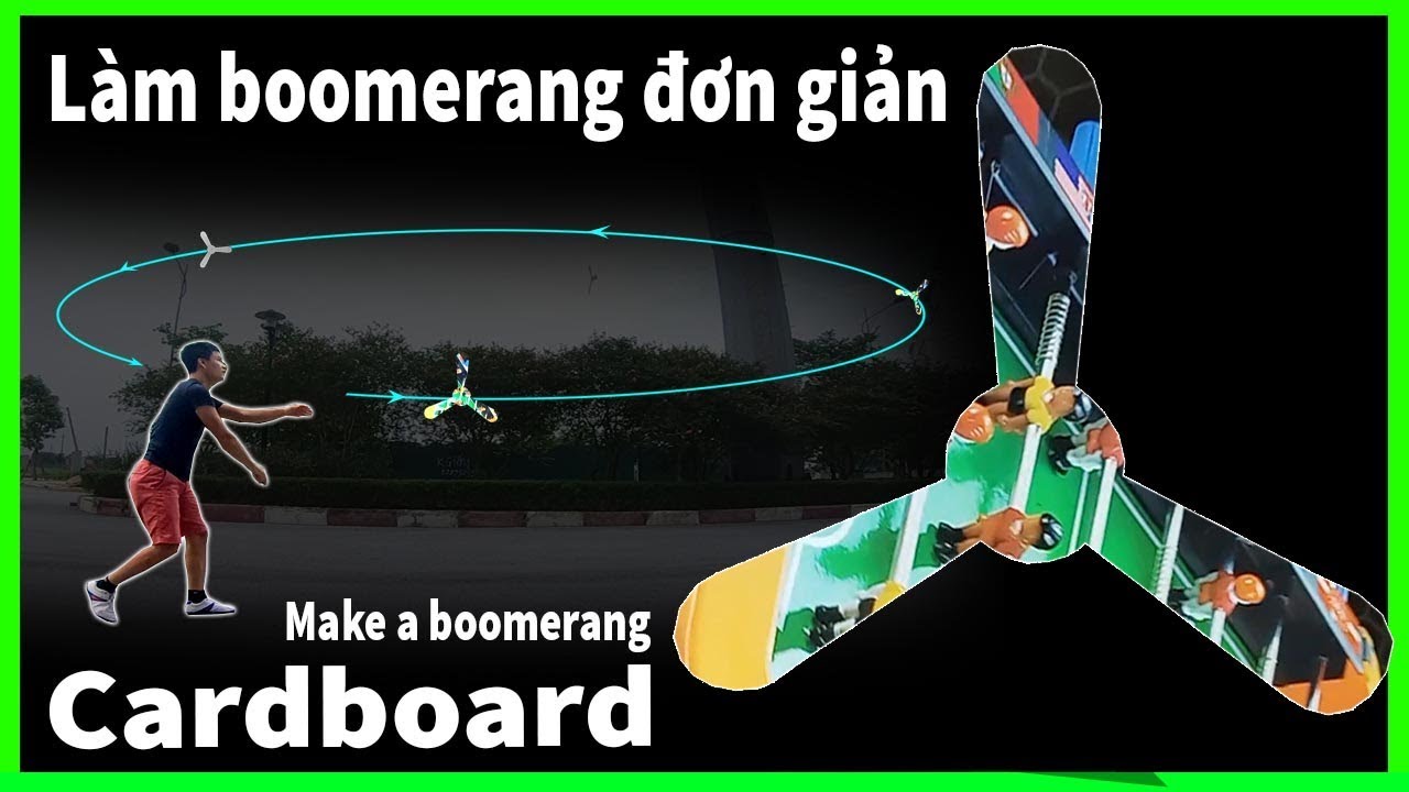 how to make a boomerang with cardboard| Cách làm boomerang bằng bìa các ...