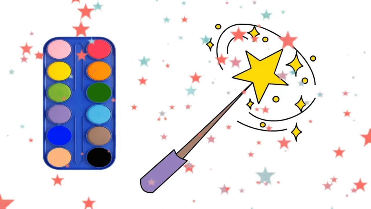 How to Draw a Magic Wand with a Star | Easy Drawing for Kids - YouTube