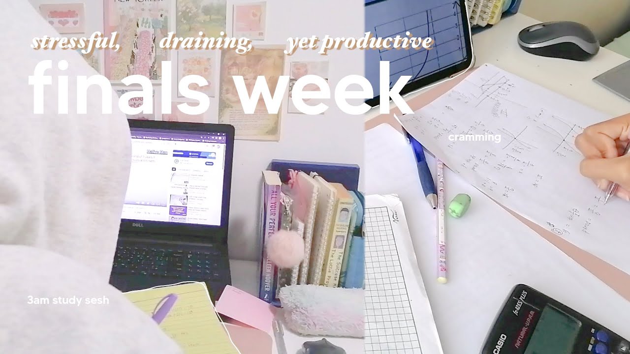 study vlog | finals week, waking up at 3am, stuDYING - YouTube