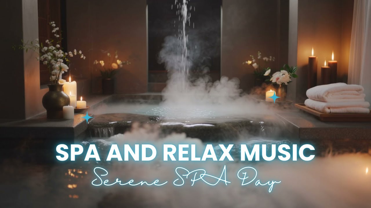 💙 Night Indoor Steam Spa & Relax Music | 3 Hours Tranquil Water ...