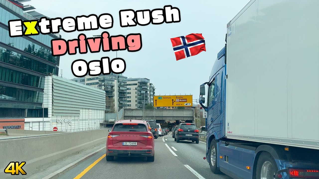 Driving in Rush hour through Oslo - YouTube