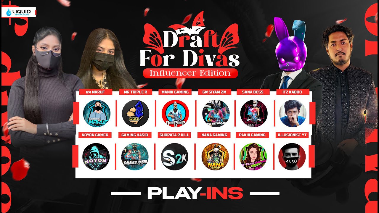 [🔴LIVE] PLAY INS I DRAFT FOR DIVAS || INFLUENCER EDITION II FT. - YouTube