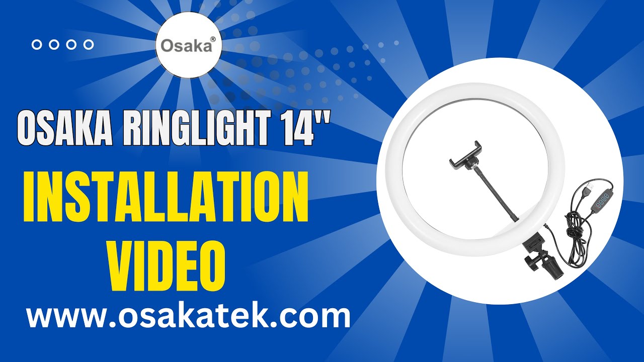 Osaka 14 inch Ring Light, Installation and Operating video (Updated ...