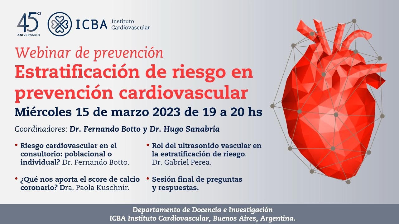 Estratificación de riesgo en prevención cardiovascular - YouTube