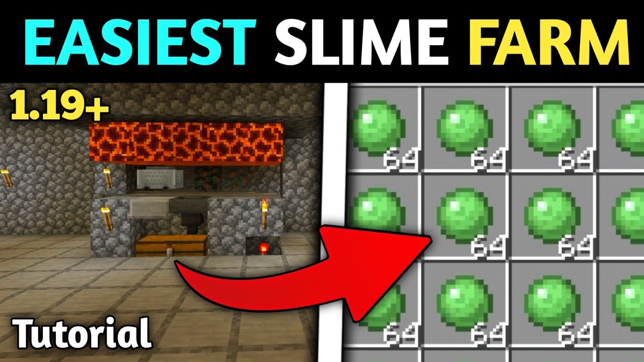 Minecraft EASIEST Slime Farm in Bedrock 1.19 | MCPE/Bedrock/Java ...
