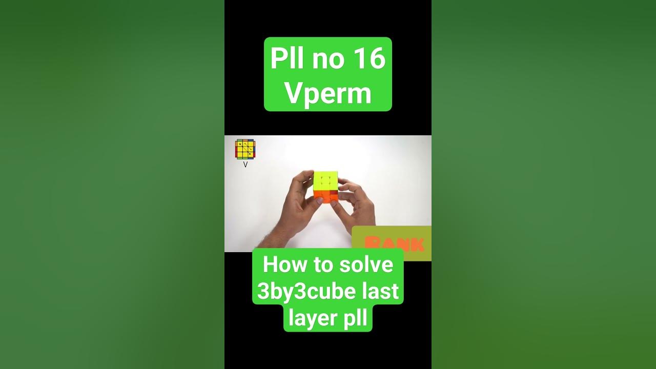 How to solve 3by3 rubik cube last layer pll v perm - YouTube