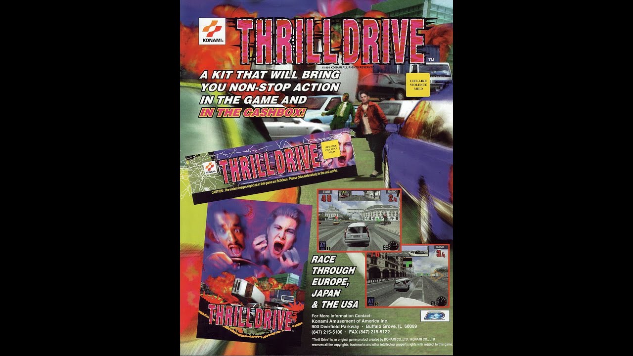 PC ARCADE - THRILL DRIVE 3 - HARD ALL THREE EXPERT LARGE VEHICLES USA ...