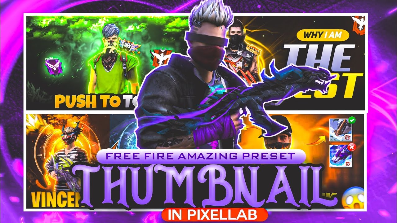 [PLP] Free Fire Thumbnail Preset Pack | PixelLab Thumbnail Preset Pack ...