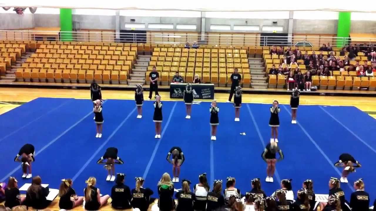 Allie's 6th grade cheer competition at UVU - YouTube