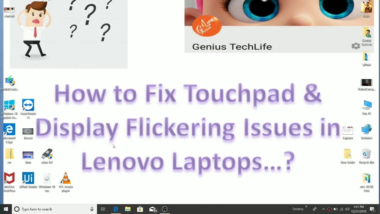 Touchpad Issue & Display flickering & Blank Display Issue in Lenovo ...