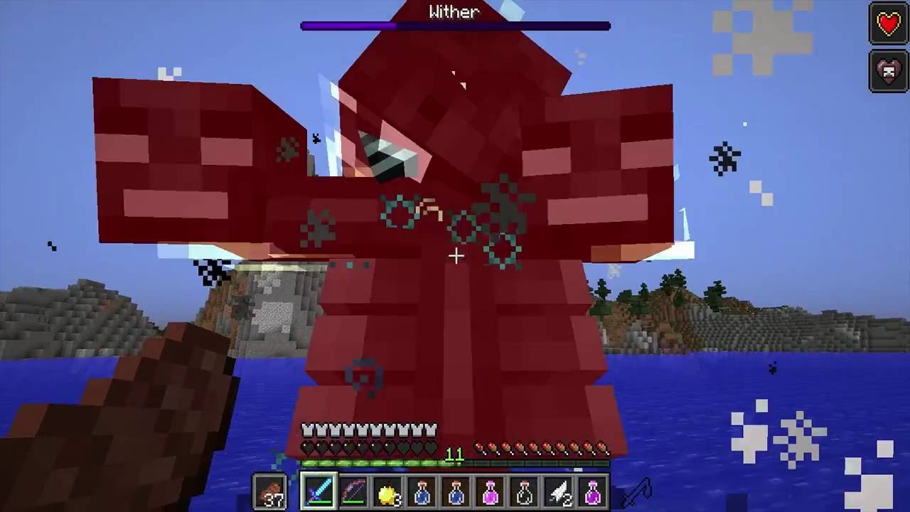 Minecraft quest for all biomes 12 wither fight - YouTube