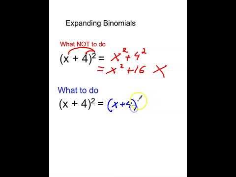 Expanding Binomials - YouTube