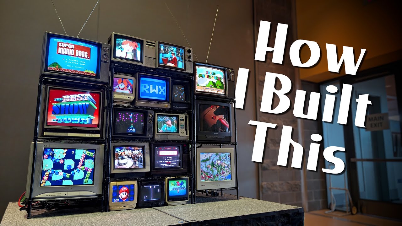 How I created my CRT television wall display at a retro video gaming ...