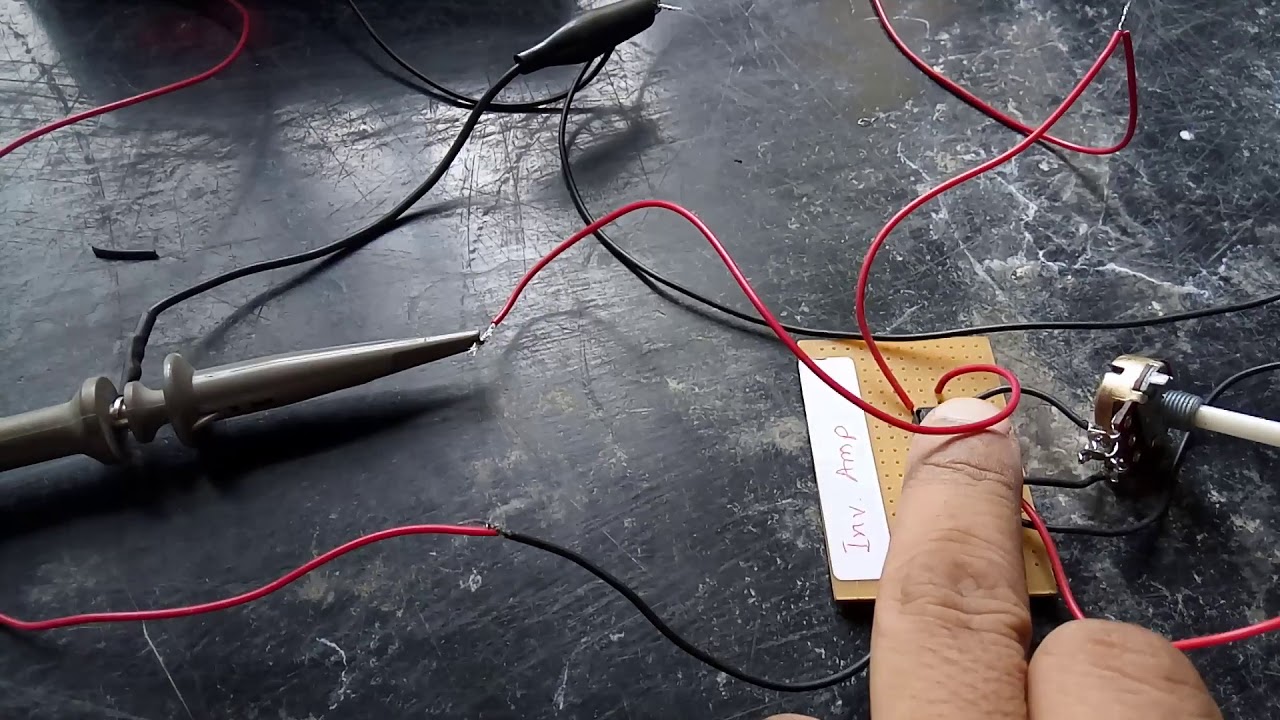 Inverting amplifier waveform part 2 - YouTube
