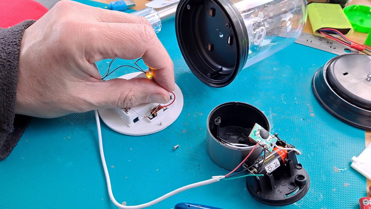 Poundland Halloween Light Up Cloche Solar Conversion - YouTube