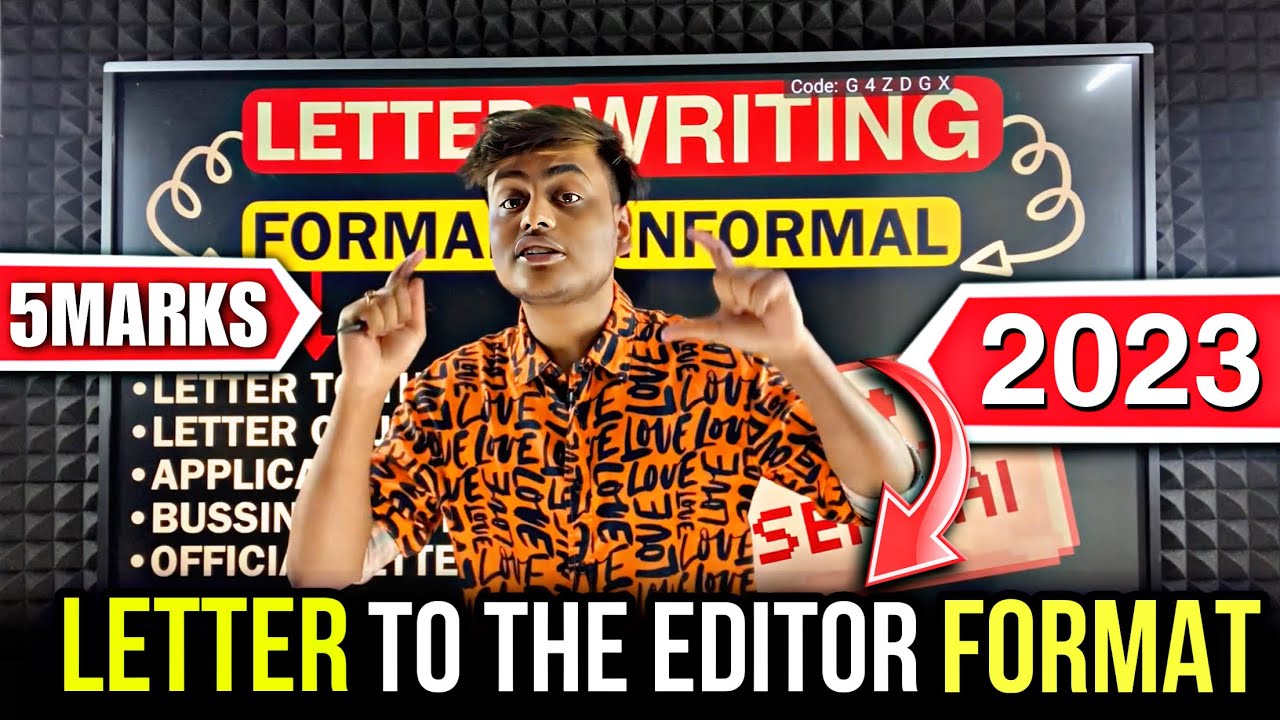 letter to the editor Class 12 | Letter writing | letter writing format ...