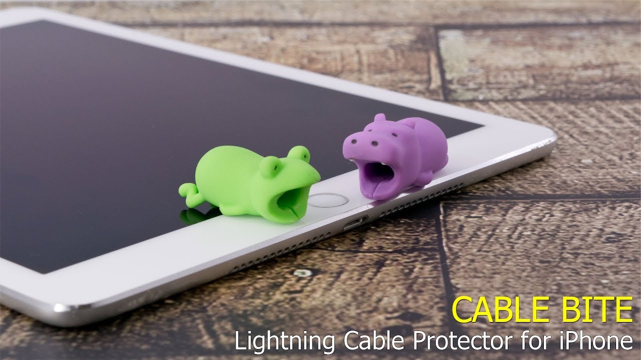 CABLE BITE Lightning Cable Protector for iPhone - YouTube